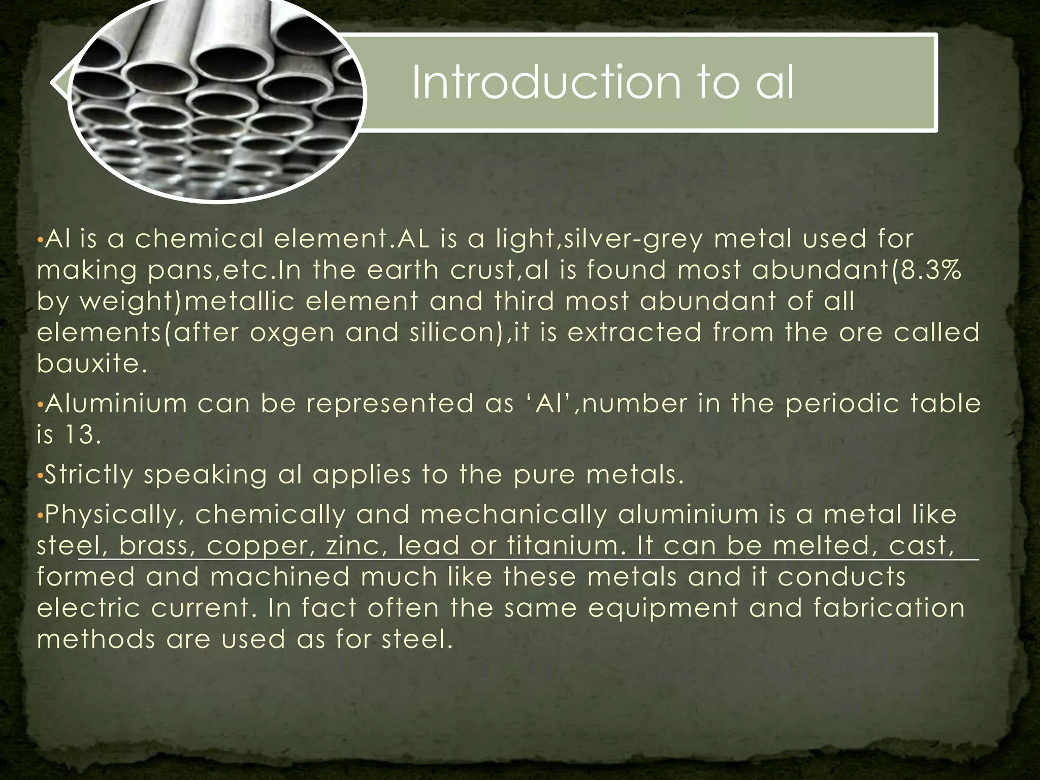 Aluminium Ppt | PPTX