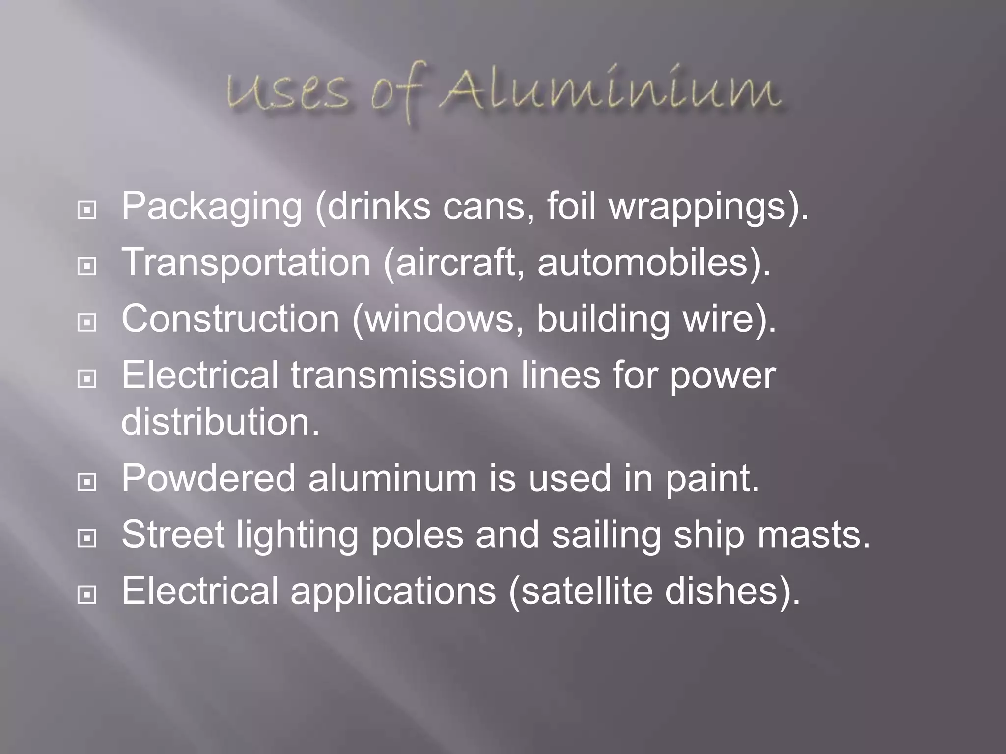 Aluminium ppt | PPTX