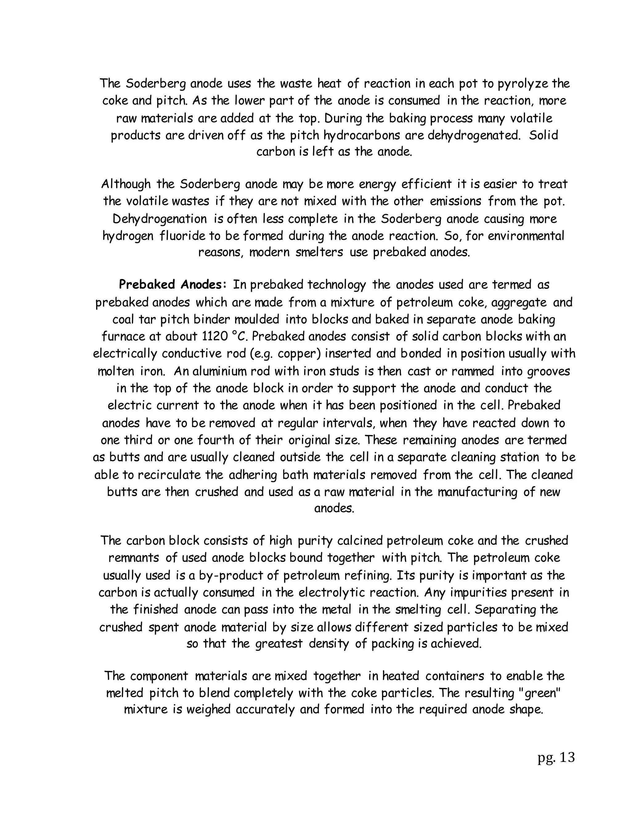 Aluminium smelting complex | DOCX