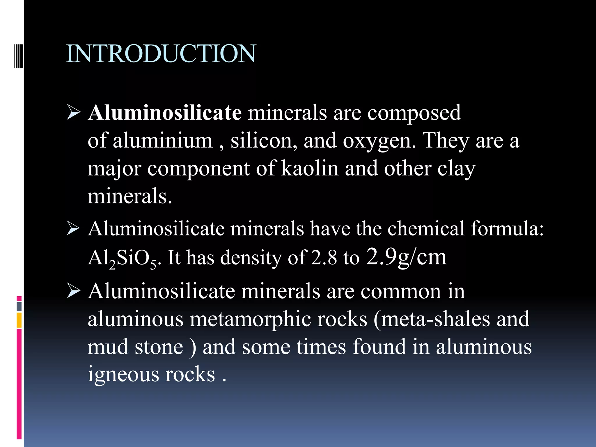 Aluminosilicate group of minerals( mineralogy) | PPTX