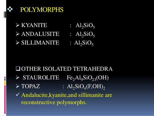 Aluminosilicate group of minerals( mineralogy)
