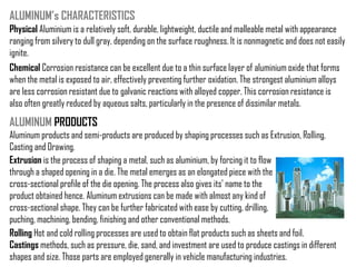 Technology of Material, Aluminum | PPTX