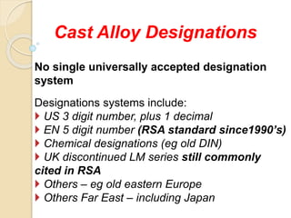 Cast Aluminum Alloys | PPTX