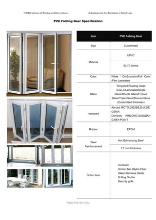Teeyeo Aluminum and upvc window catalog | PDF