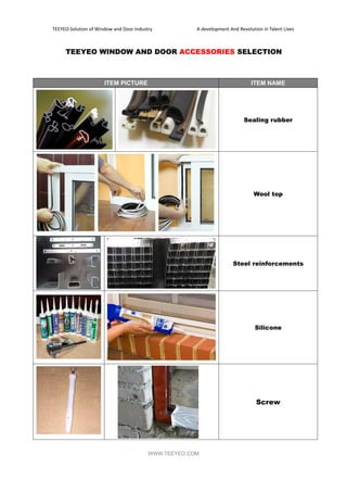 Teeyeo Aluminum and upvc window catalog | PDF