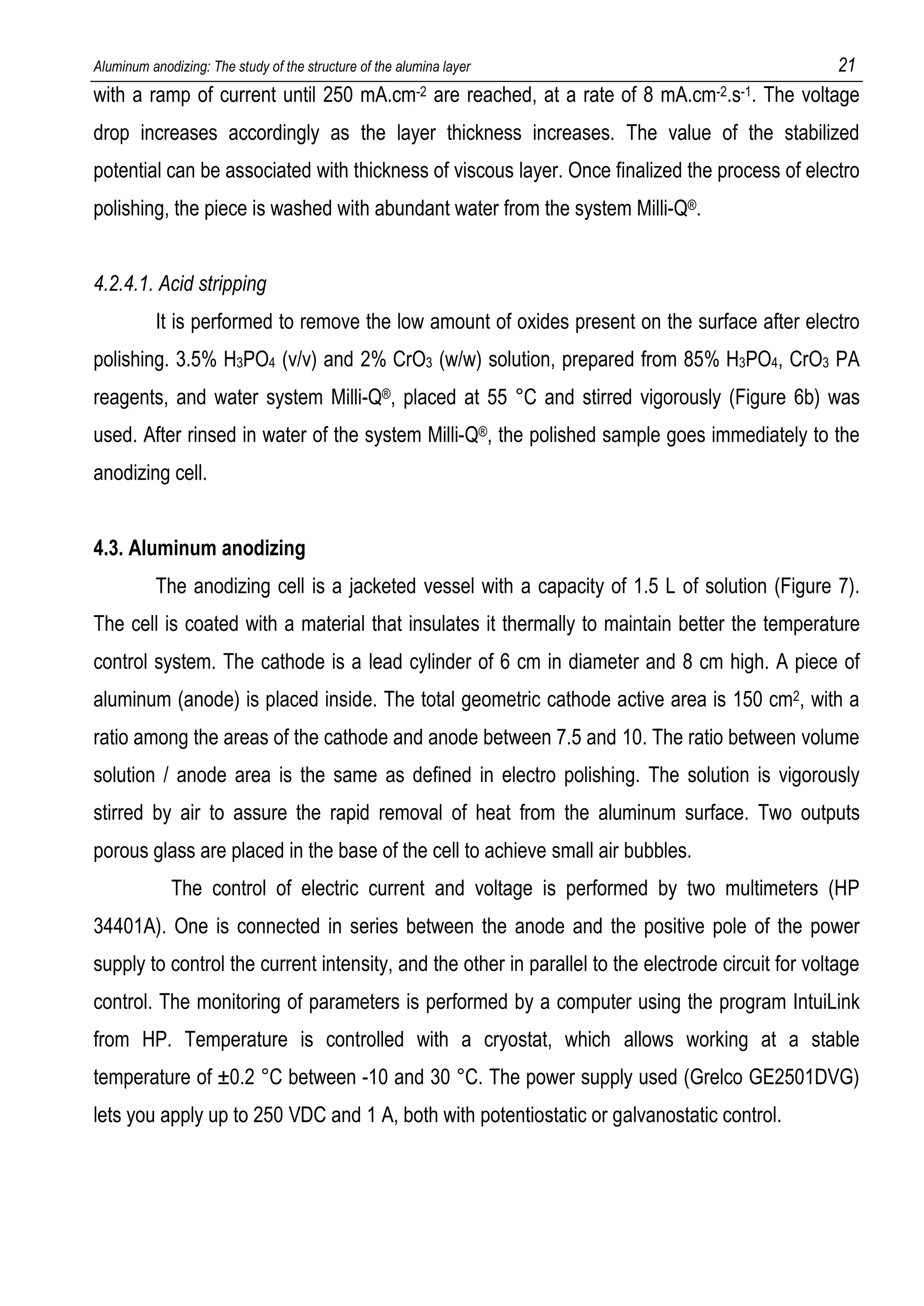 Aluminum anodizing: The study of the structure of the alumina layer | PDF