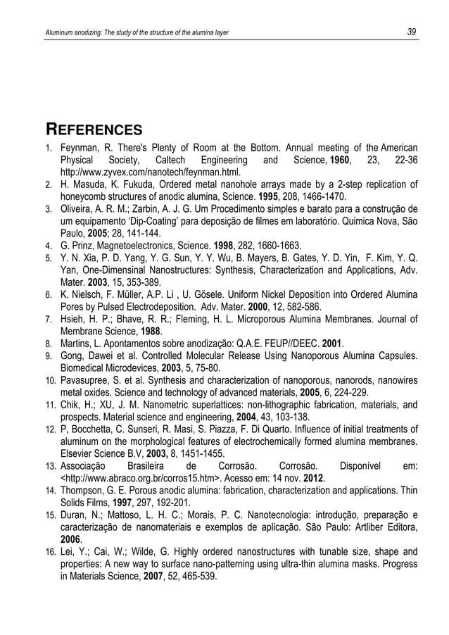 Aluminum anodizing: The study of the structure of the alumina layer | PDF