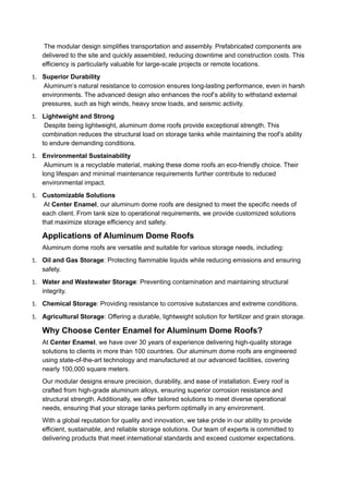 Aluminum Dome Roofs with Advanced Modular Design.docx