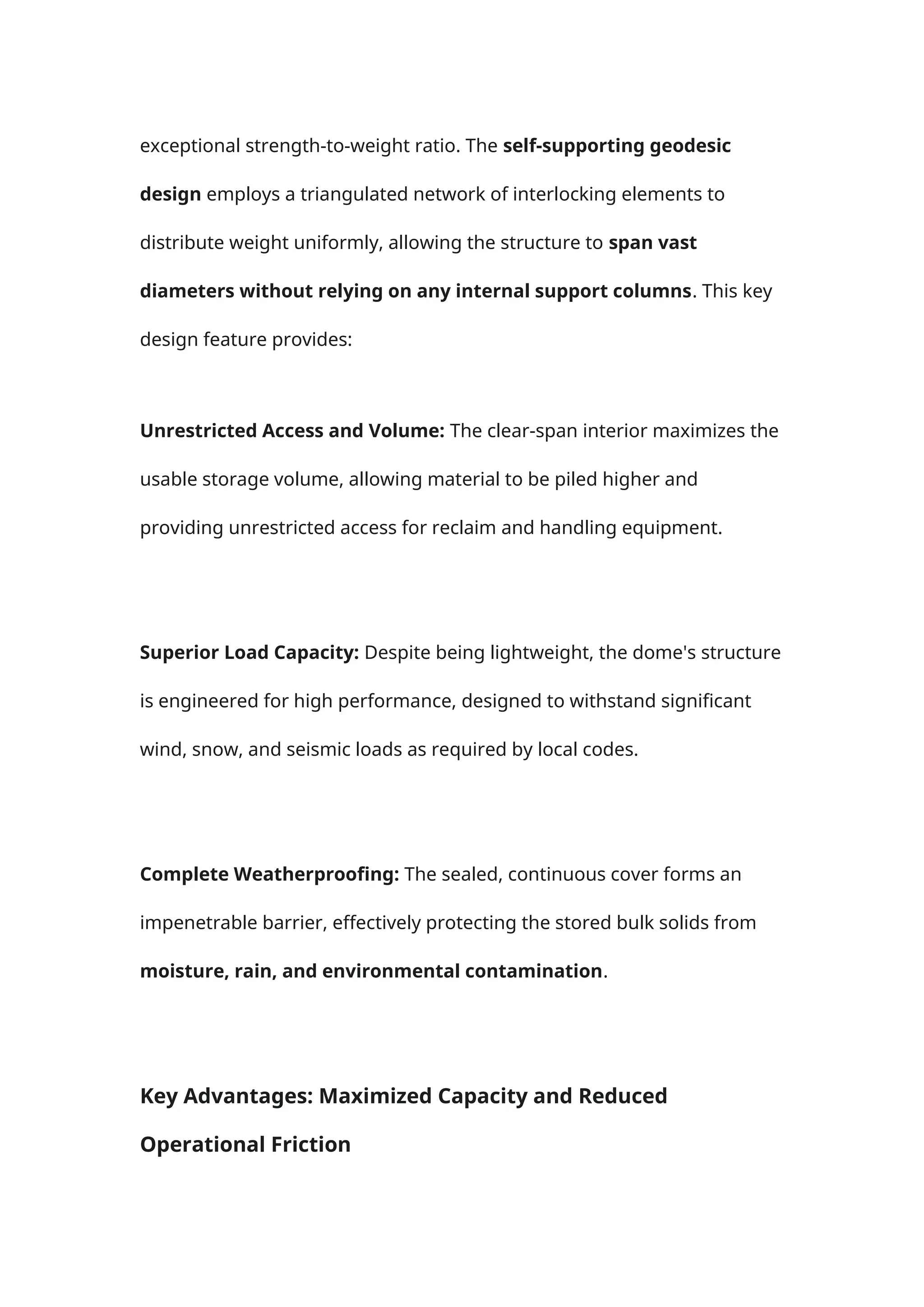 Aluminum Geodesic Dome for Bulk Solid Storage Offers a Custom ...