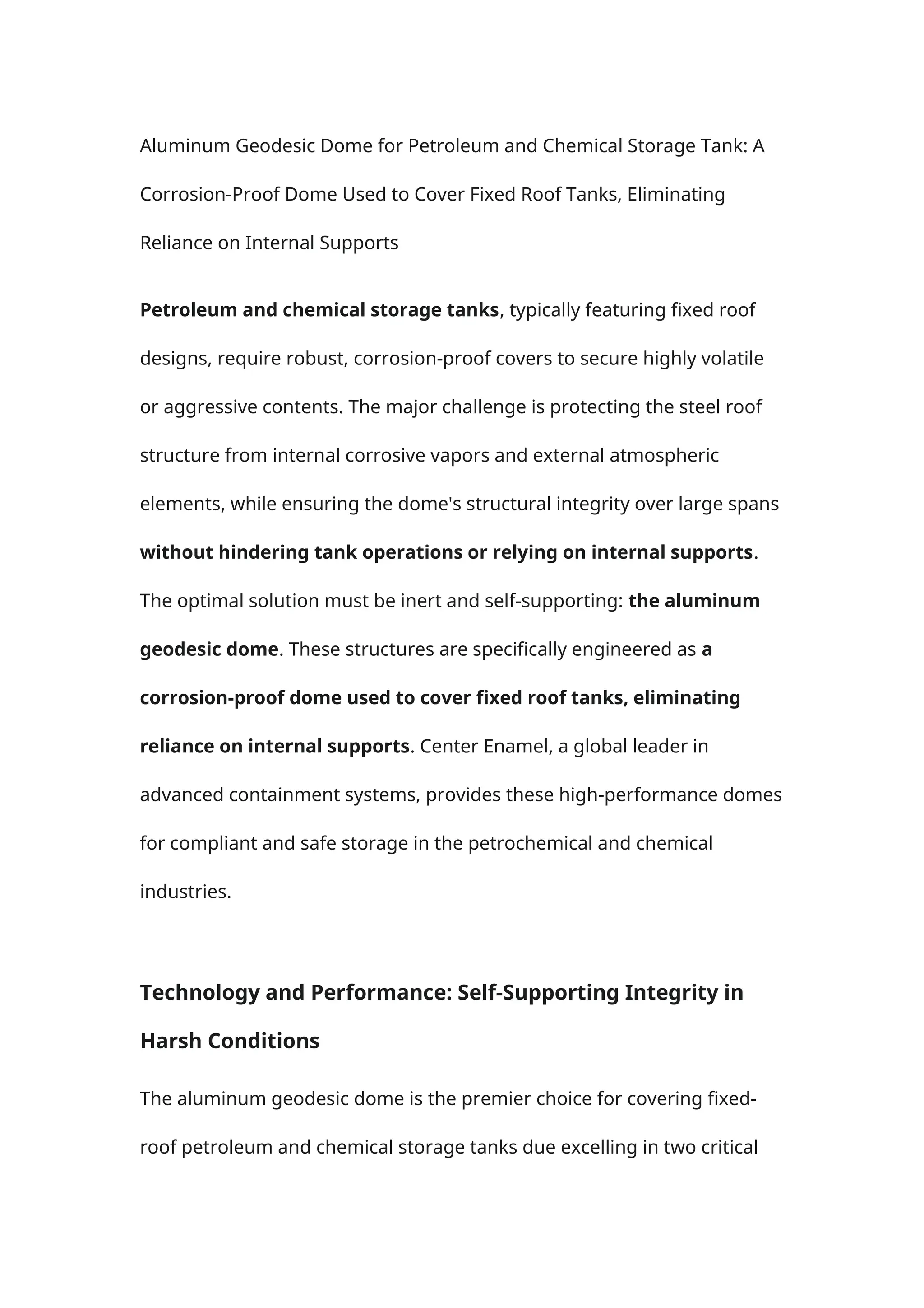 Aluminum Geodesic Dome for Petroleum and Chemical Storage Tank A ...