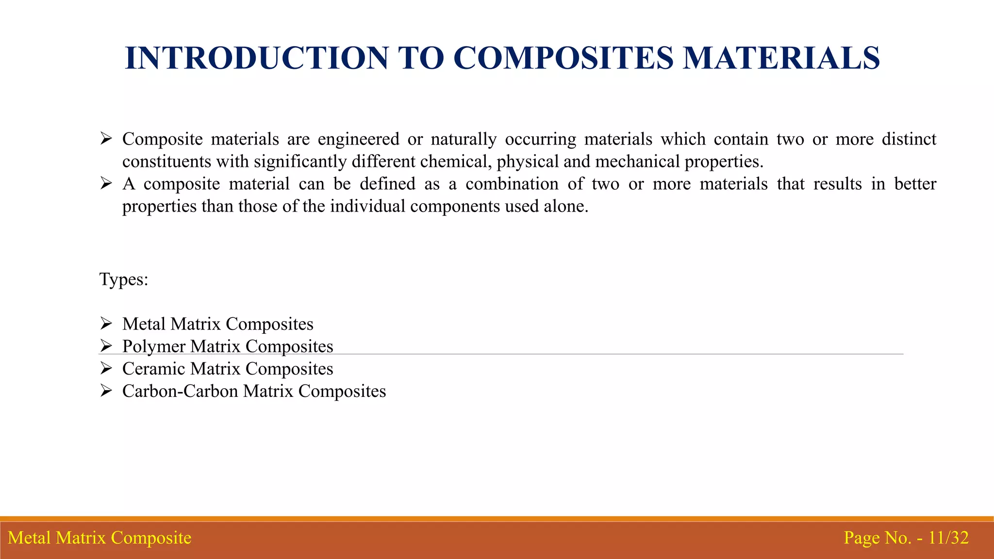 Aluminum metal matrix composites | PPTX