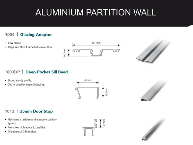 Aluminum partition wall