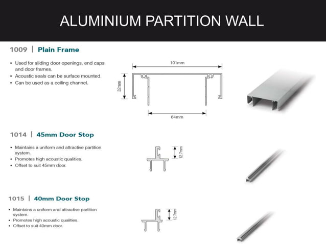 Aluminum partition wall