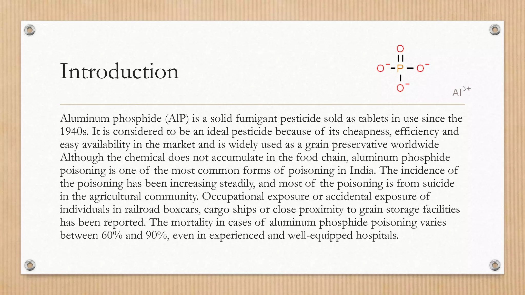 Aluminum phosphide poisoning | PPTX