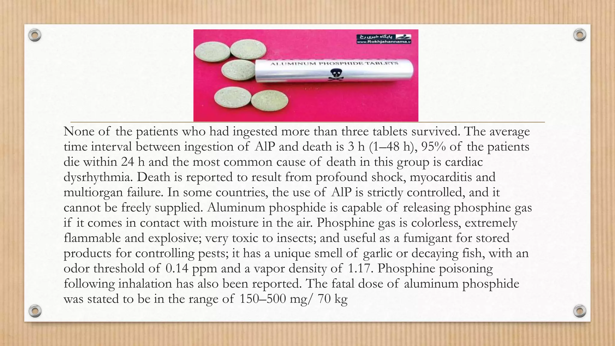 Aluminum phosphide poisoning | PPTX