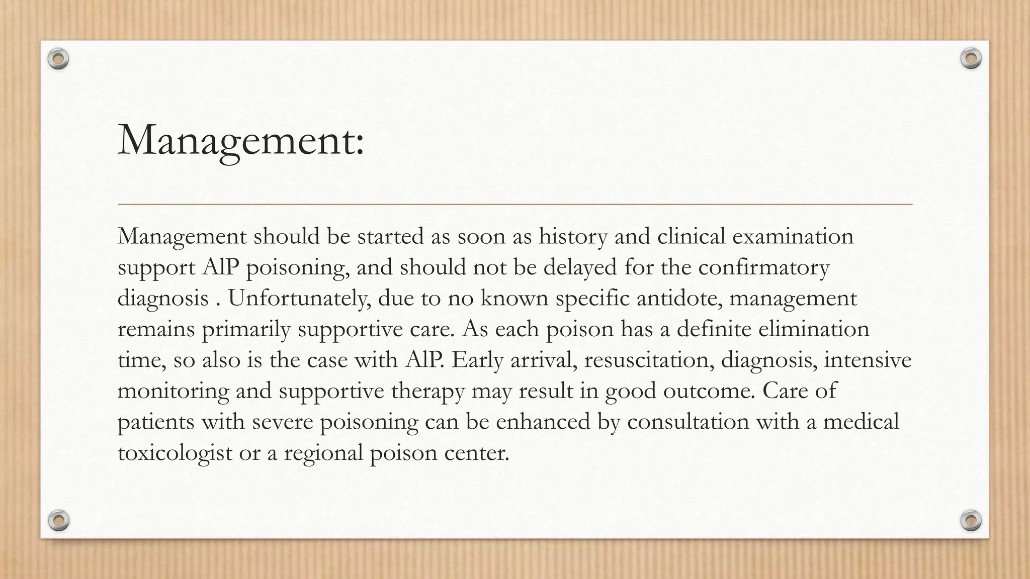 Aluminum phosphide poisoning | PPTX