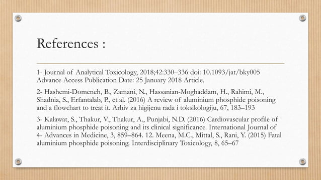 Aluminum phosphide poisoning | PPTX | Lung and Respiratory Health ...