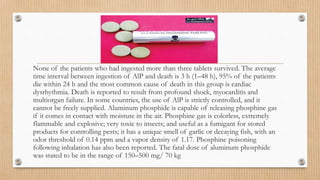 Aluminum phosphide poisoning | PPTX