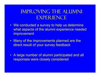 Alumni Presentation - Homecoming 2007 | PDF