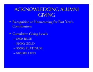 Alumni Presentation - Homecoming 2007 | PDF
