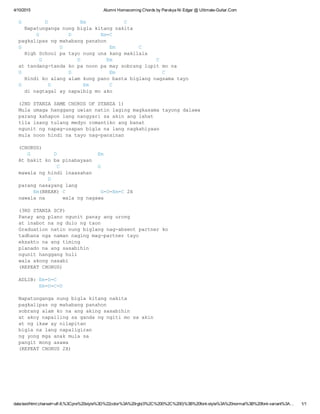 Alumni homecoming chords by parokya ni edgar @ ultimate guitar | PDF