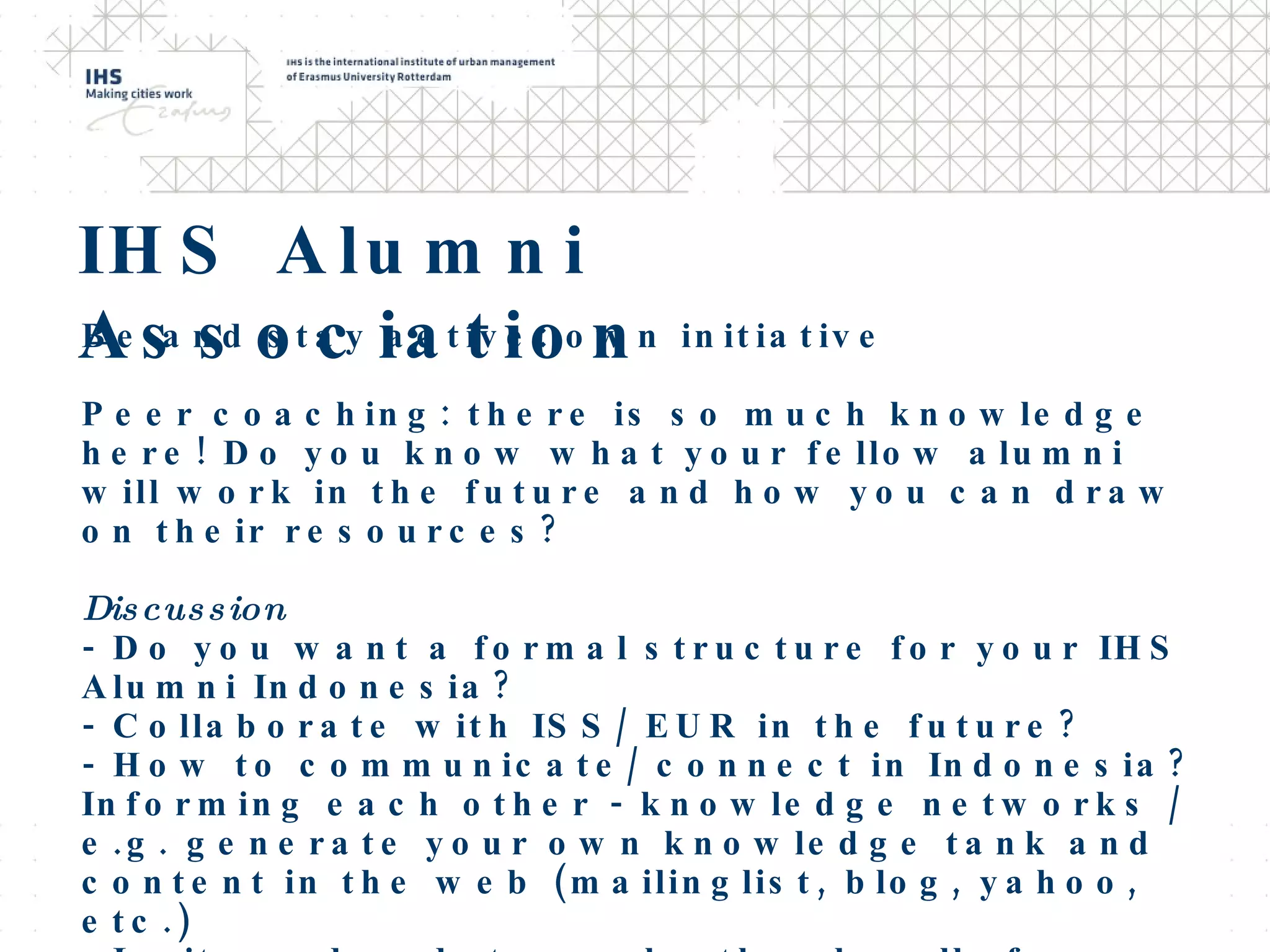 Alumni Meeting Presentation | PPT