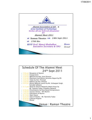 AIT Alumni Meet Schedule | PDF