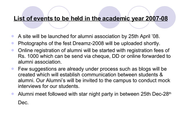 Alumni Presentation[1] | PPT
