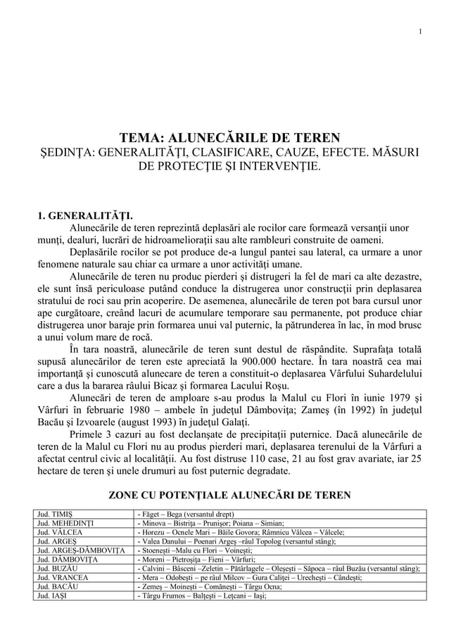 Alunecări de teren | PDF