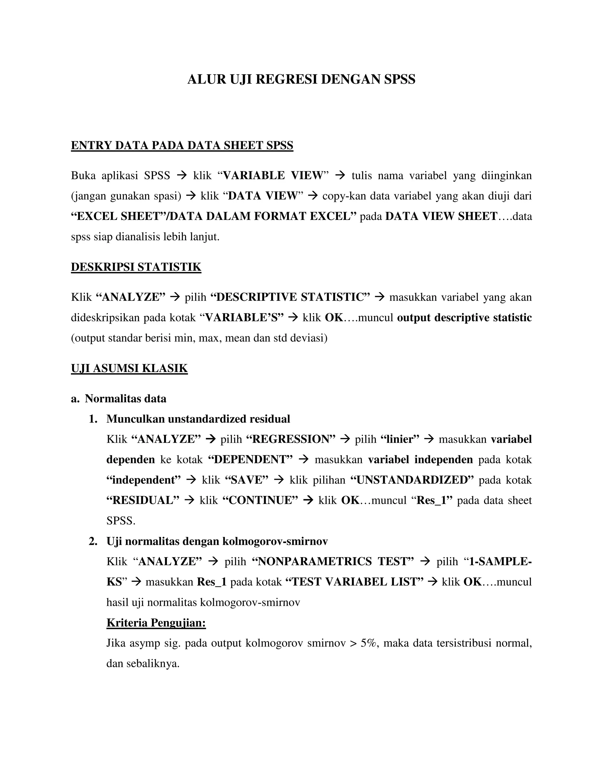 Alur regresi-spss | PDF