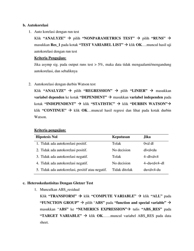 Alur regresi-spss | PDF