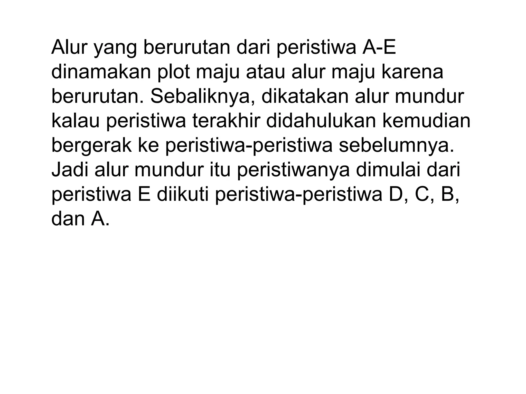 Alur cerita dari novel | PPT