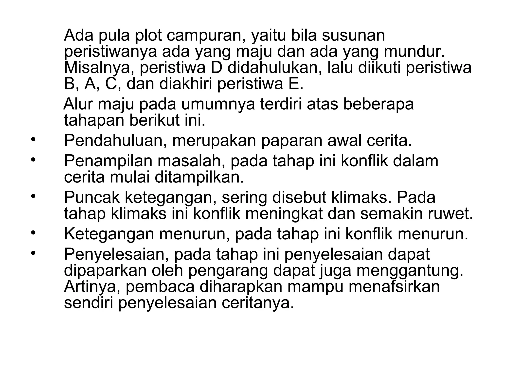 Alur cerita dari novel | PPT