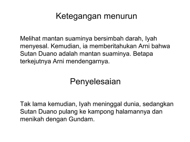 Alur cerita dari novel | PPT