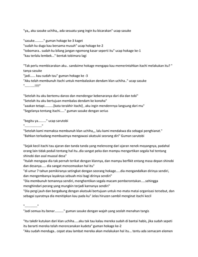 Alur cerita naruto chapter 619 | DOCX