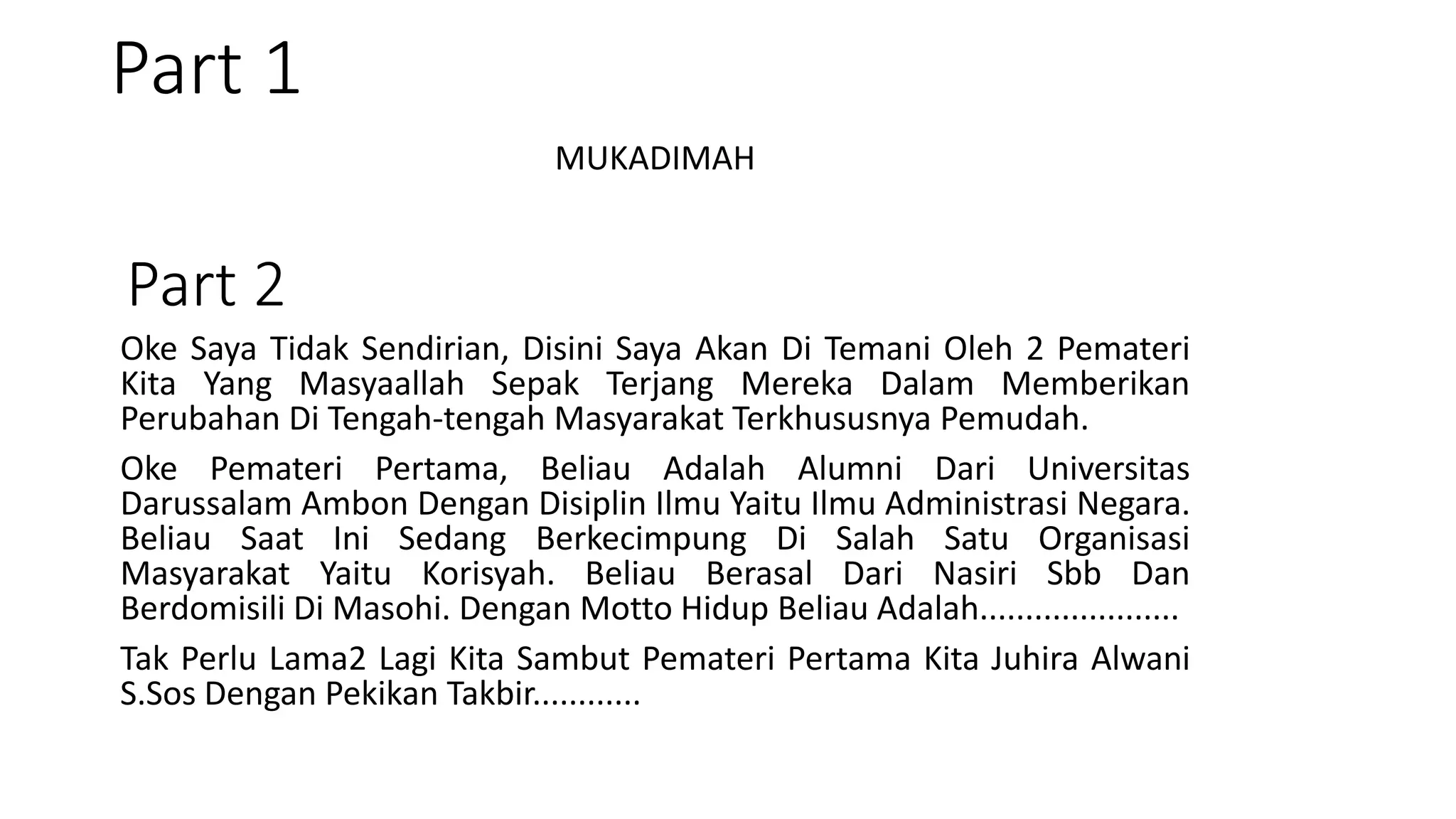 Alur kata2 moderator | PPTX