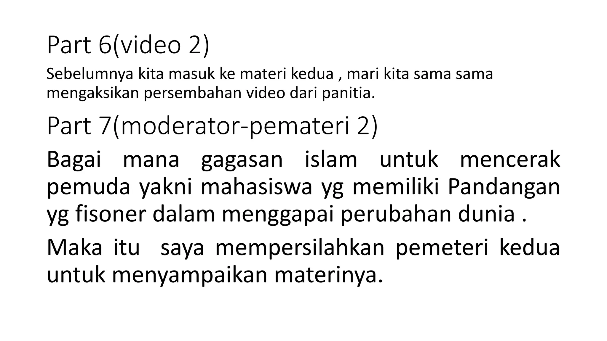 Alur kata2 moderator | PPTX