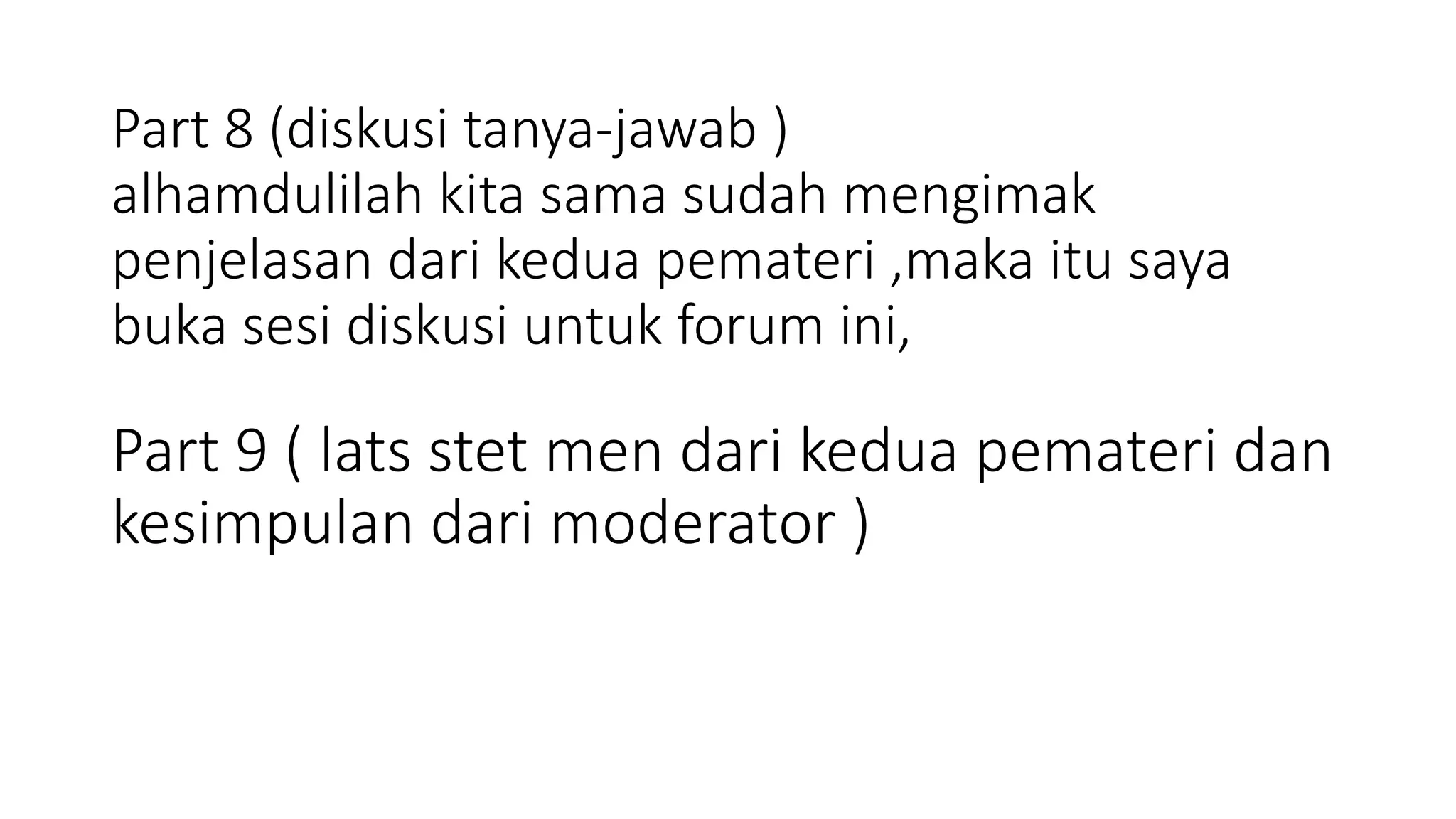 Alur kata2 moderator | PPTX