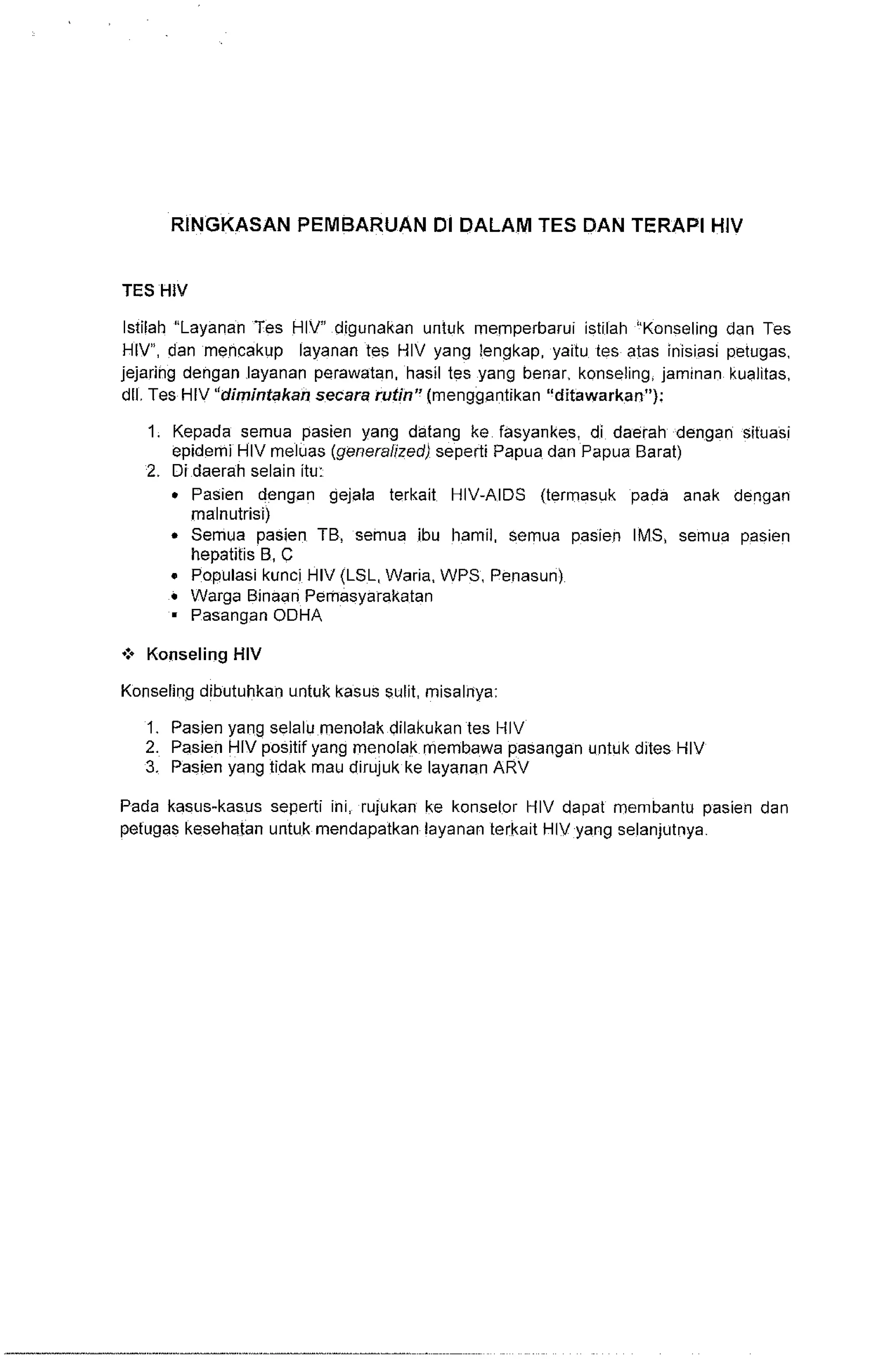 Alur layanan hiv pdp baru edaran | PDF