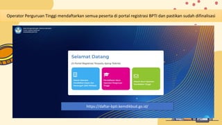 Alur pendaftaran Onmipa perguruan tinggi 2024 | PDF