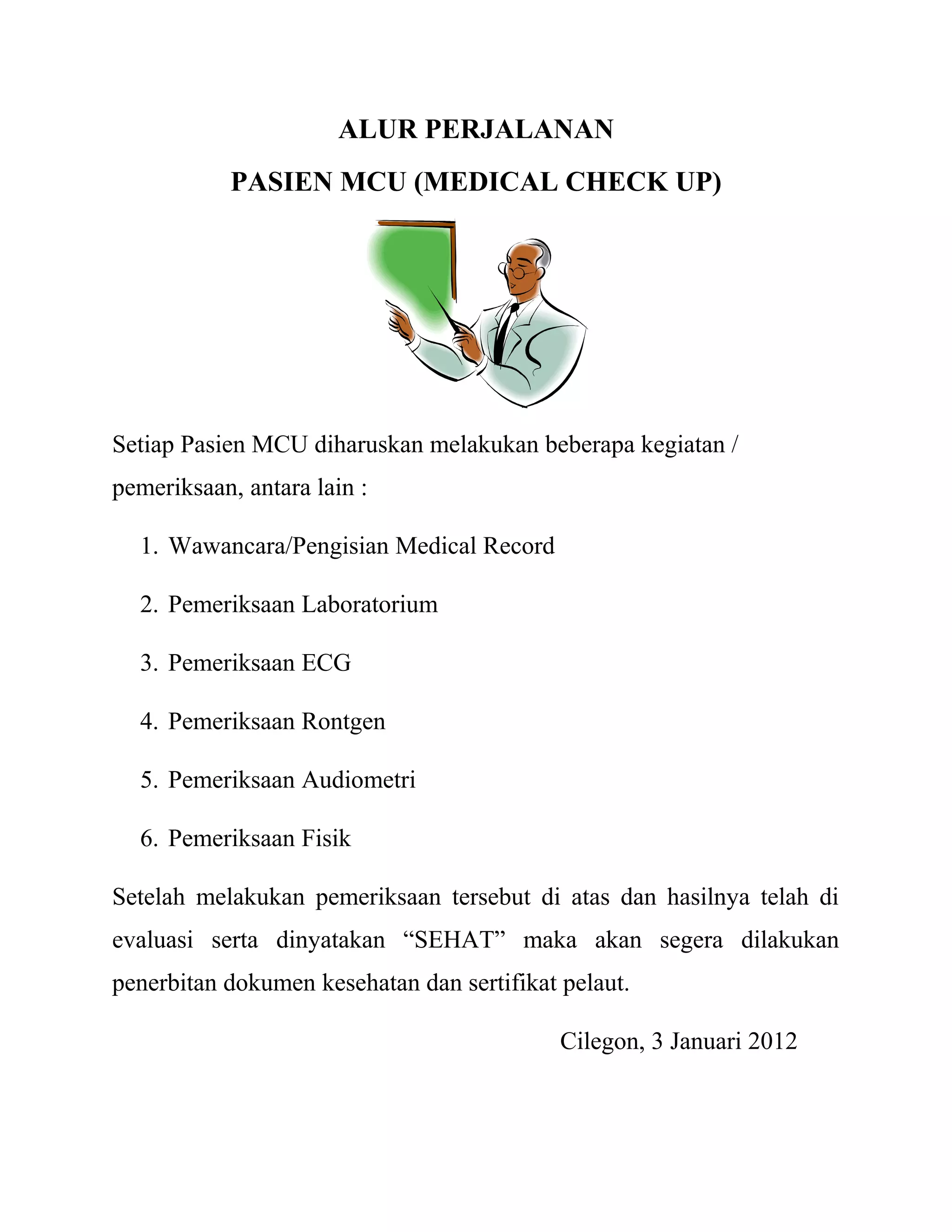 Alur perjalanan pasien mcu | DOC