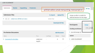 Alur produksi naskah di ojs 3 faizal risdianto | PPT