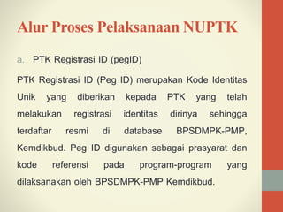 Alur proses pelaksanaan nuptk | PPTX