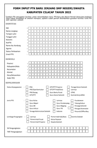 ALUR PTK baru & FORM INPUT SMP 2020.docx