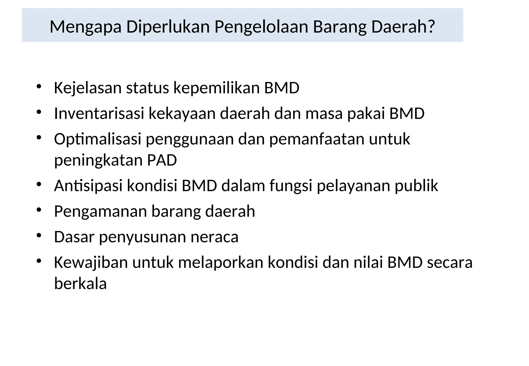 ALUR SOP PENGELOLAAN BMD 2025 indonesial | PPT