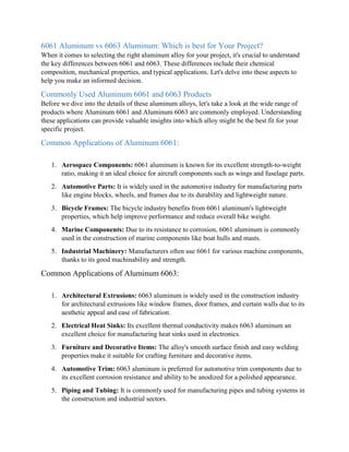 6061 vs 6063 | PDF