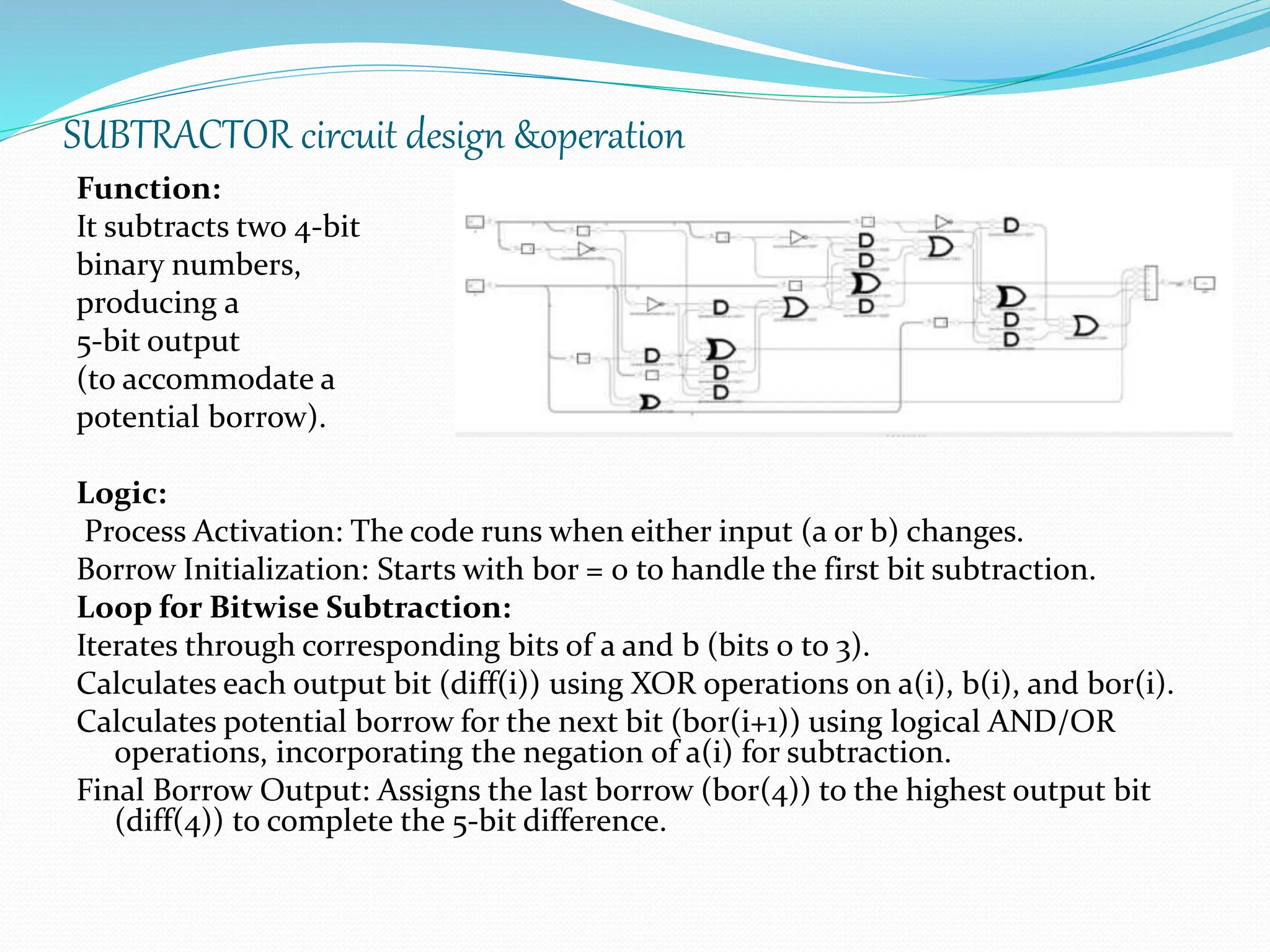 Arithmatic logic unit using VHDL (gates) | PPTX