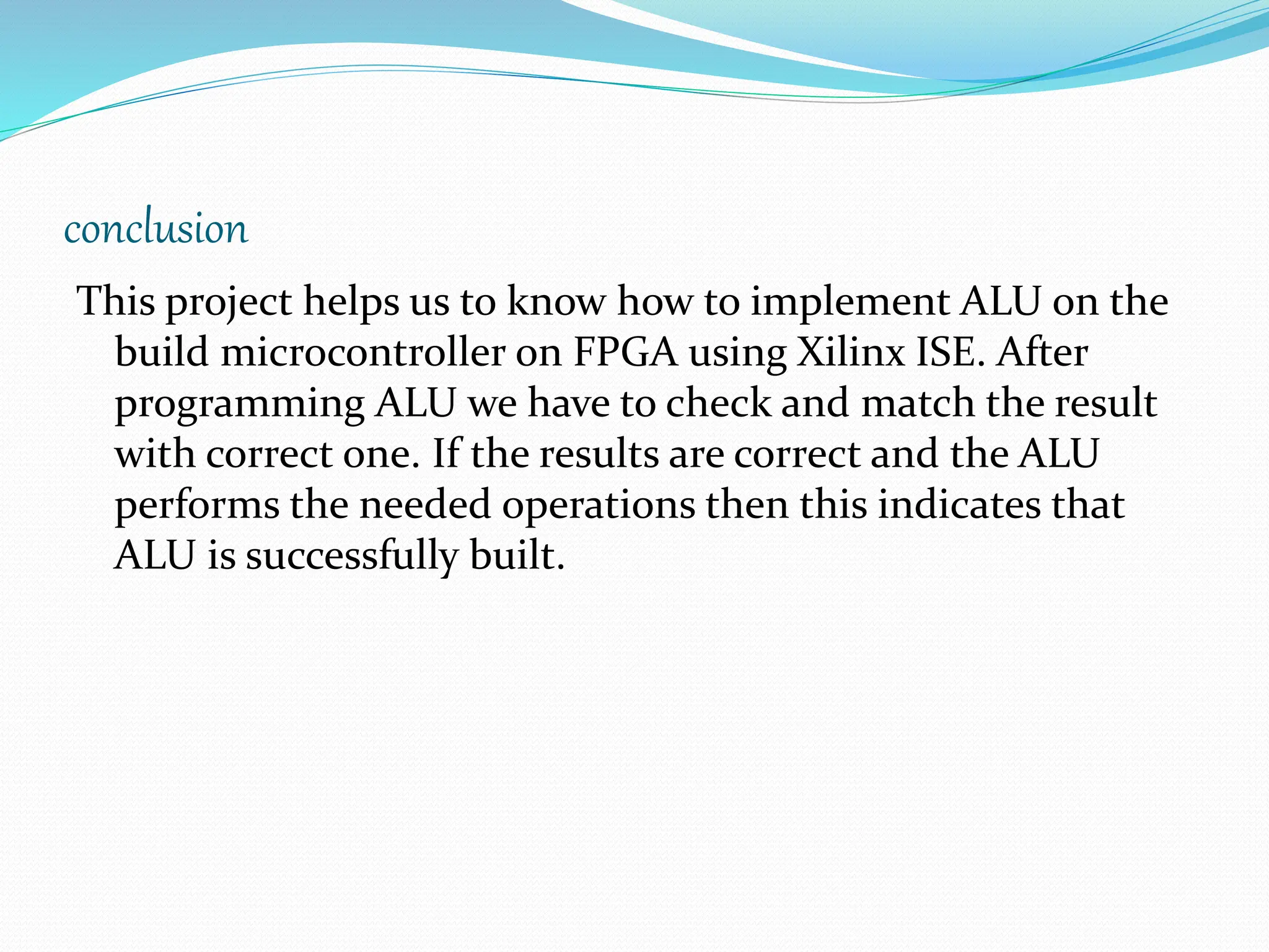 Arithmatic Logic Unit Using Vhdl Gates Ppt