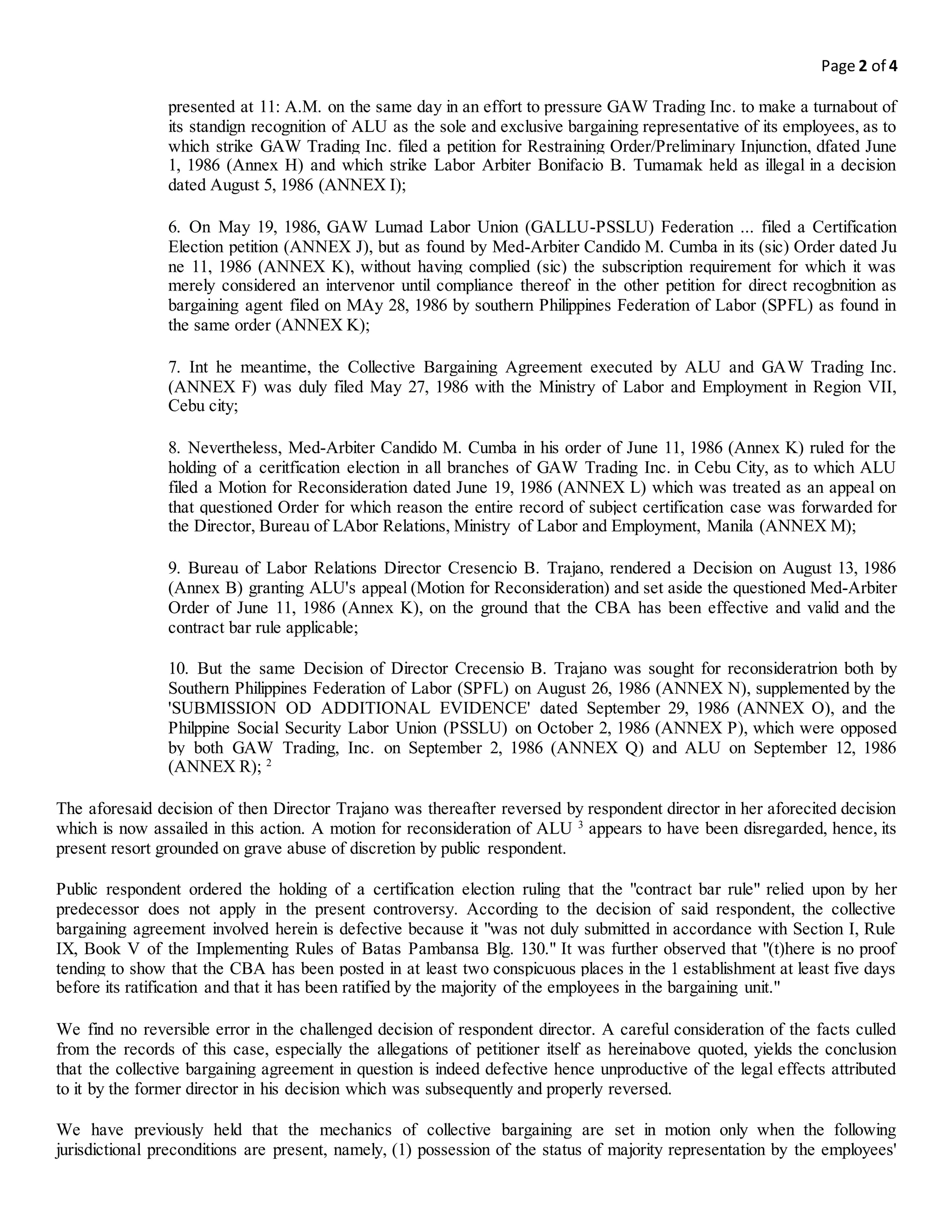 ALU vs Ferrer-Calleja.docx | Civic affairs | Politics