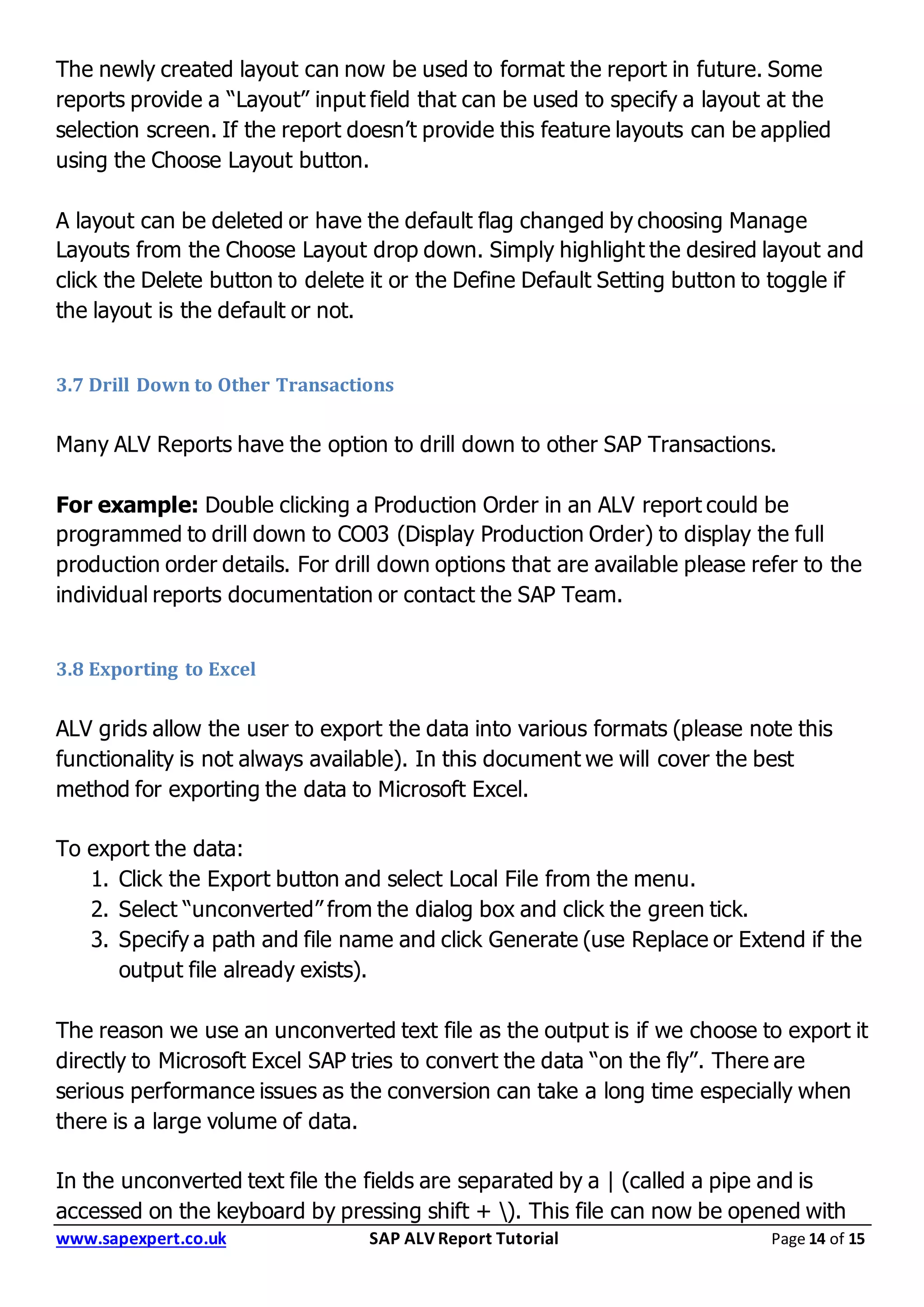 Alv report-tutorial-www.sapexpert.co .uk- | PDF